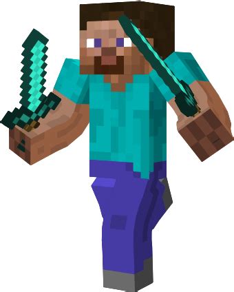 Steve Minecraft With Diamond Sword