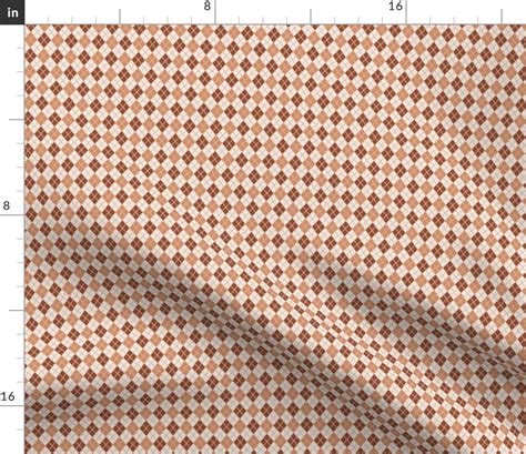 Small Scale Argyle Rustic Earthtones Fabric Spoonflower