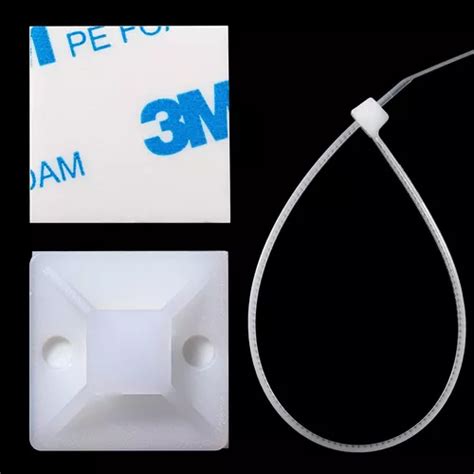 Soportes Para Bridas De Cables Respaldo Adhesivo 1 Pulgada Meses