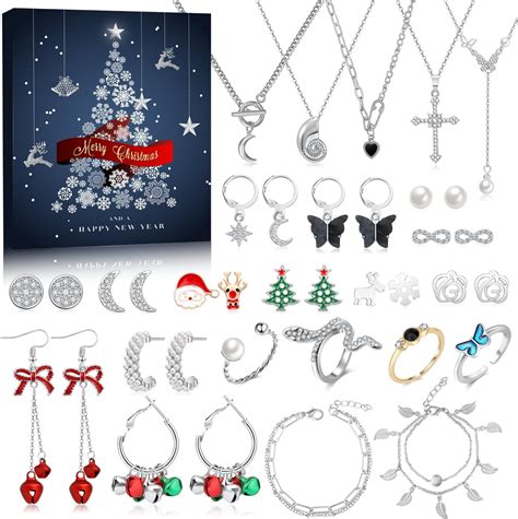 Jewellery Advent Calendar For Women Christmas Countdown 2024 Silver