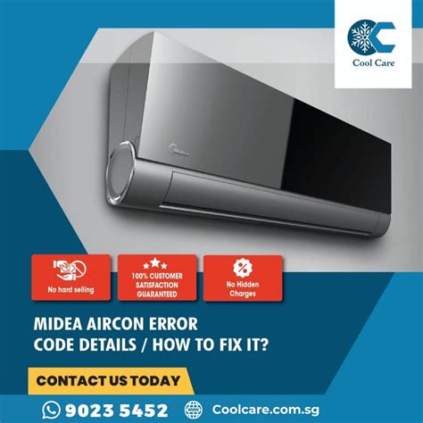 Midea Aircon Error Code Details How To Fix It