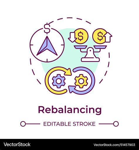 Rebalancing Multi Color Concept Icon Royalty Free Vector