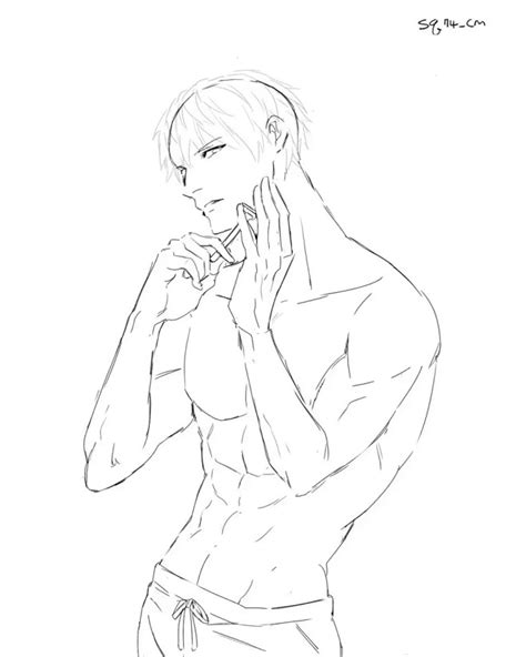 【板绘临摹】男孩子×西装×半裤—「单人线稿」图片素模线稿图片素材 花瓣网