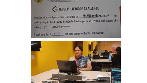 Excellence In Coding Recognition At The Faculty Leetcode Challenge