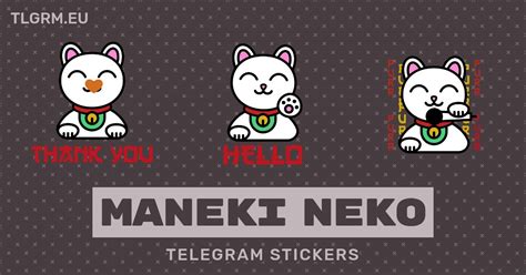 “maneki Neko” Animated Sticker Set For Telegram