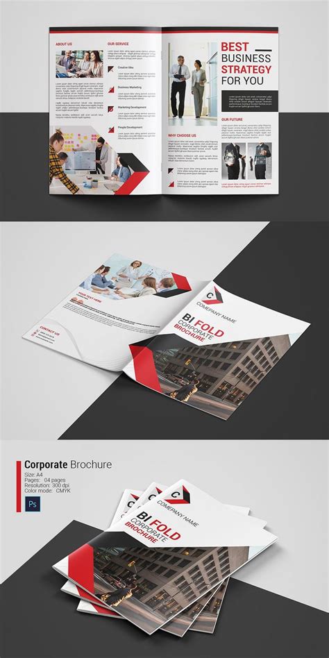 Corporate Bi Fold Brochure Bi Fold Brochure Brochure Graphic Design Brochure