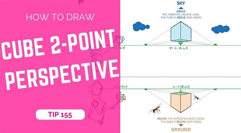 how to draw a cube with 2 point perspective video tutorial