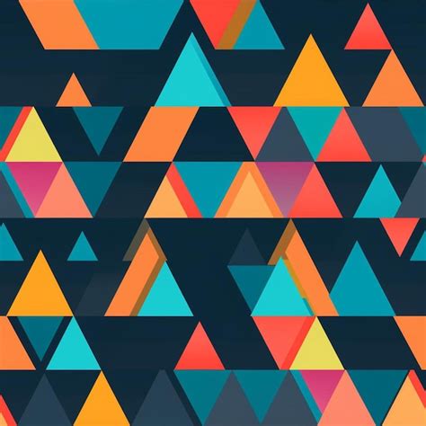 Premium Ai Image A Colorful Background With Triangles And A Square Of