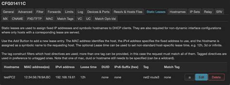 LUCI Add Support For Managing Tags In DHCP And DNS Configuration Web Page Feature Requests