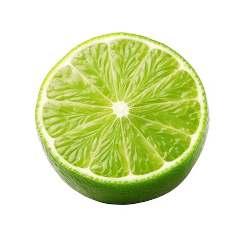 Citrons Verts Entiers Et Demi Coup S Isol S Sur Fond Transparent Blanc