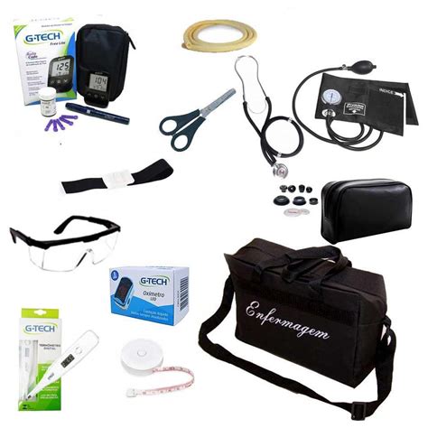 Kit Para Enfermagem Preto Com Acessórios De Bolso Premium No Shoptime