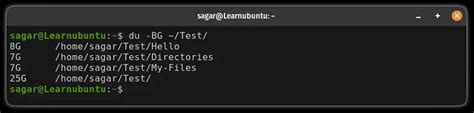 Using Du Command In Ubuntu To Get Directory Size