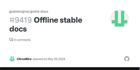 Offline Stable Docs Issue 9419 Godotengine Godot Docs GitHub