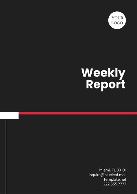 Free Weekly Monitoring Report Design Template To Edit Online