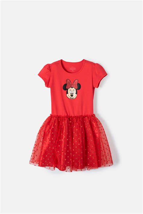 Vestido De Minnie Mouse Con Falda De Tutú Rojo Para Niña Ponemos La