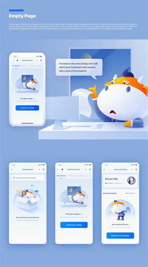 Empty Page UI Design On Behance Ui Design Interactive Design Design