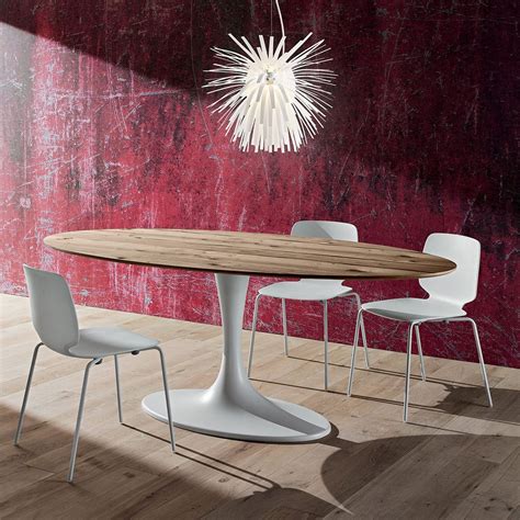 Tavolo Fisso Ovale Con Piano In Legno Avalon Wood