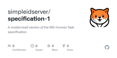 Github Simpleidserverspecification 1 A Modernized Version Of The Ws