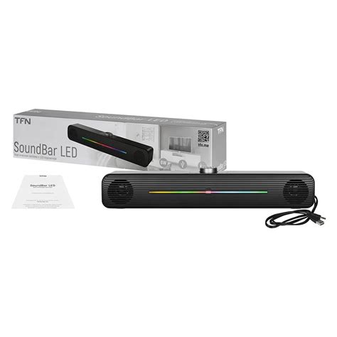 Проводная акустика: TFN Soundbar LED проводной, черный