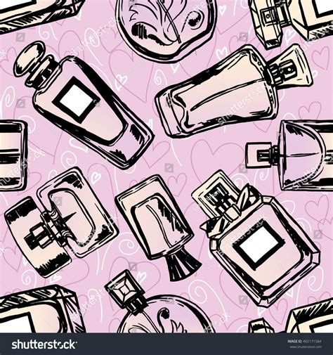Vector Seamless Perfume Pattern Stock Vector Royalty Free 465171584 Shutterstock