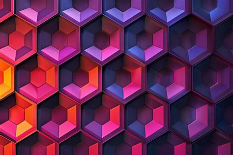Design A Geometric Pattern Of Concentric Hexagons Generative Ai