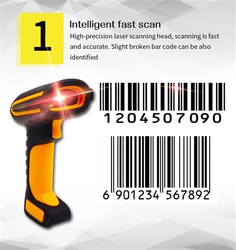 เครื่องสแกนบาร์โค้ดพกพา Qr Code Bluetooth คุณภาพสูง เครื่องสแกนบาร์โค้ด