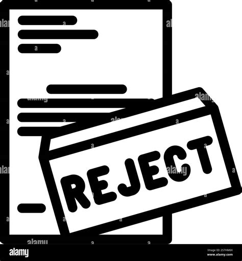 Proposal Rejected Line Icon Vector Proposal Rejected Sign Isolated Contour Symbol Black Proposal Rejected Line Icon Vector Proposal Rejected Sign Isolated Contour Symbol Black