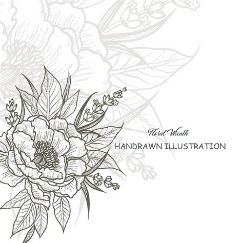 Premium Vector Vector Peony Line Art Botanical Hand Drawn