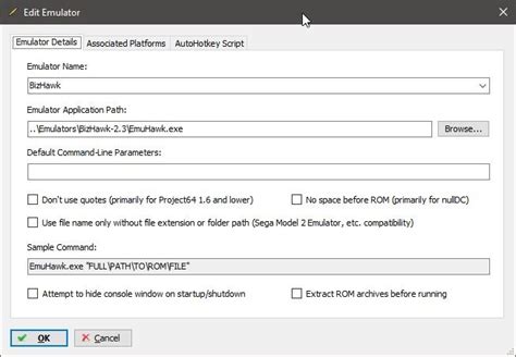 N Games Will Not Launch Using Bizhawk Troubleshooting Launchbox