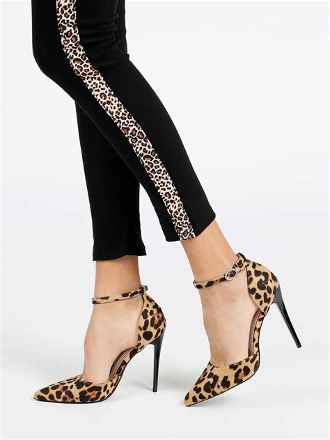Pumps Leopard Print With Ankle Strap In Womens Pumps From Shoes On