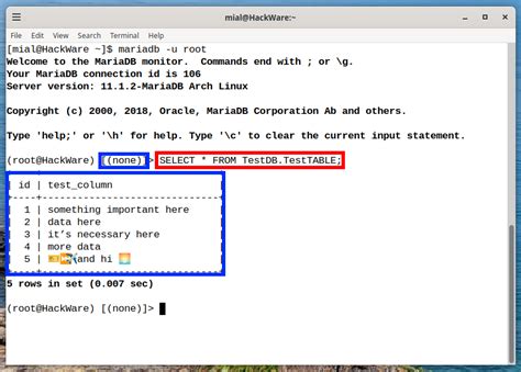 Mysql Mariadb D