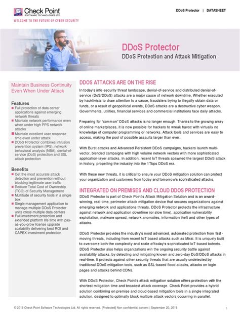 Ddos Protector Ddos Protection And Attack Mitigation Pdf Denial Of