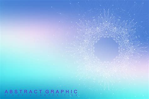 프랙탈 요소 연결 된 선과 점 들입니다 큰 복잡 한 데이터입니다 가상 배경 통신 또는 입자 화합물 디지털 데이터 시각화 최소한의 배열입니다 라인 총입니다 벡터 일러스트 레이