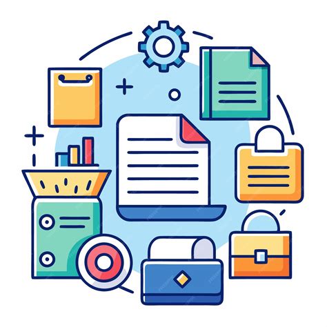 Premium Vector Document Management Icon File Organization Document