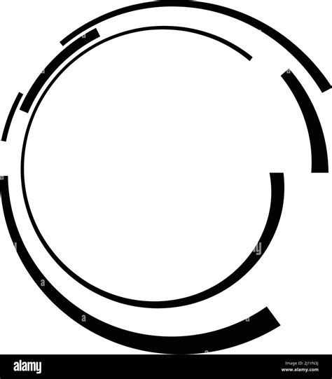 rotating geometric sci fi gui ui hud circle circular icon element