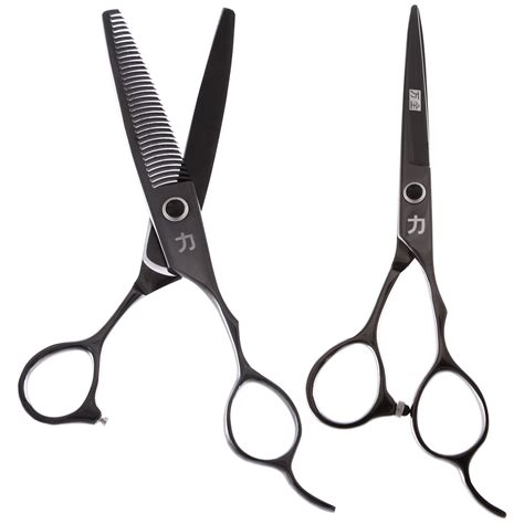 2 Pc Set 55 Or 60 Straight And 33 Tooth Thinning Shears