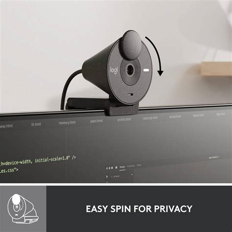 Logitech Brio 300 Full Hd Webcam With Privacy Shutter Noise Reduction