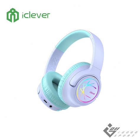 Iclever Bth18 炫光無線兒童耳機 紫色 彩色led燈與多段式聽力保護｜媽咪愛