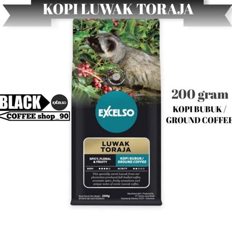 Jual Kopi Excelso Luwak Toraja 200 Gram Kopi Bubuk Ground Coffee