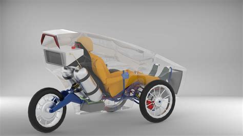 氢气驱动三轮车step模型图纸下载 懒石网