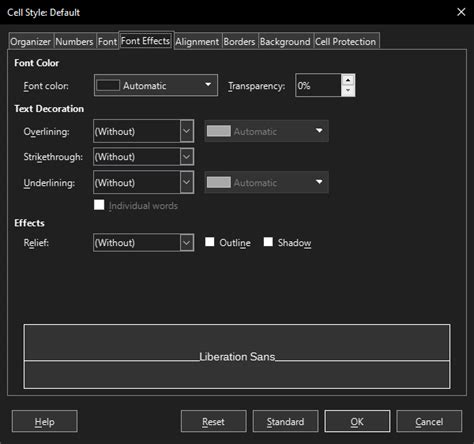 Calc Modify Cell Font Effects Ooo Development Tools Documentation