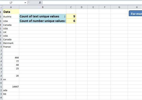 Get Count Of Unique And Distinct Values In Excel With Macro Roffice365