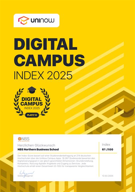 Nbs Northern Business School Nbs Unter Den Top 12 Hochschulen Beim Digital Campus Index 2025