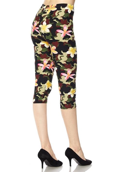 Floral Fresh Camouflage Plus Size Capris Big And Sexy Sportswear