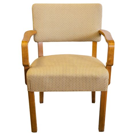 Chaise de bureau en chêne cérusé Art Déco française attribuée à Andre