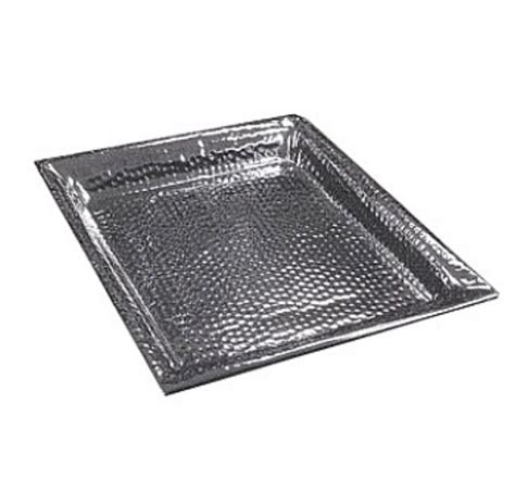16 Hammered Stainless Square Tray Wallace Events