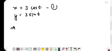 SOLVED The Parametric Equations Describe The Motion Of A Particle Find An Equation Of The Curve