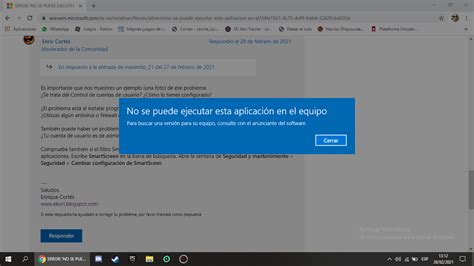 Errorno Se Puede Ejecutar Esta Aplicacion En El Equipo Para Buscar