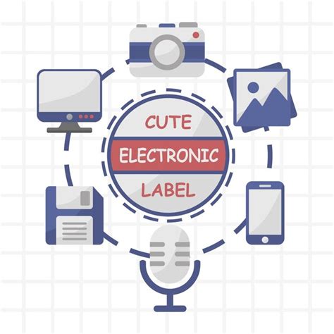 Premium Vector Cute Element Electronic For Notebook
