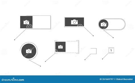Web Frame For Text Template Footnote Elements For Captions Stock